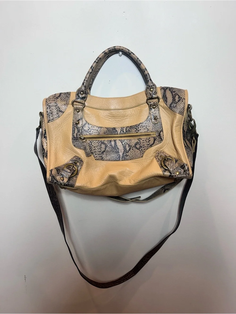 Charlie Lapson | Bags | Charlie Lapson Tan Snake City Bag | Poshmark